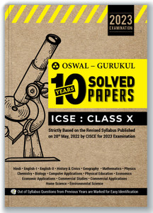 Oswal Gurukul 10 Years Solved Papers For Icse Class 10 Exam 2023 Buy