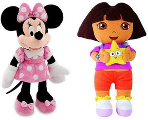 Toys Shop Cute & Attractive Stuffed Toy, Dora Doll|Pink Minnie Mouse (Multicolor) - 35 cm - Cute ...