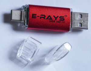 E-Rays Red C Type OTG 64 GB Pen Drive Compatible with Television, Tablet, Netbook, Laptop ...
