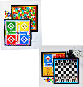 AQUILA Chess, LUDO, and Snake & Ladders 3 in 1 Board Game Combo of 2 boards Strategy & War Games ...