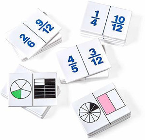 hand2mind Fraction Dominoes Game Tiles, Montessori Math Materials ...