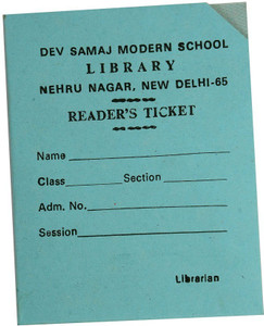 Standard Library Service Borrowers Tickets Thick Card for Library Book ...