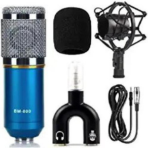 AMG Music Professional BM800 Condenser Microphone for Broadcasting and Recording Microphone Set ...