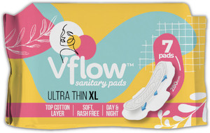 vflow Soft & Rash-free sanitary pads for women | XL, 42 pads | Combo ...