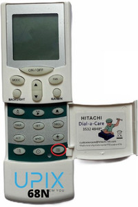 Upix 68N With Backlight Timer AC Remote Compatible For Hitachi AC