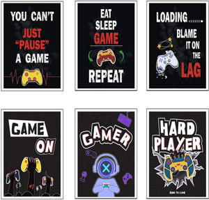 Gamming Wall Art Motivational Positive Poster on Canvas for Home Office ...