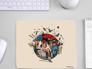 InkWynk Mononoke Princess Rubber Grip 3mm Girls Non Slip Base Mousepad - InkWynk : Flipkart.com