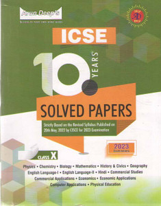 Icse 10 Years Solved Papers For Class - 10, (2023 Examinations): Buy Icse 10 Years Solved Papers ...