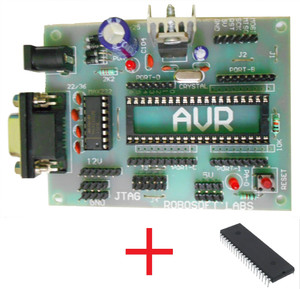 Robosoft Labs AVR (ATMEGA 16 / ATMEGA32) DEVELOPMENT BOARD MINI With MAX232 and ATMEGA16 IC ...