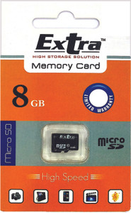 Extra MicroSD 8 GB MicroSDHC Class 4 Memory Card Compatible with Camera, Mobile - Extra ...