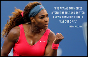 Serena Williams Tennis Player Quotes Poster Paper Print - Sports ...