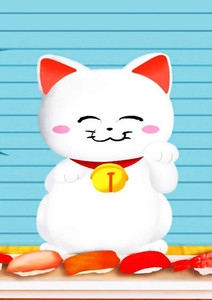 Cute Kid Kitty Cat A4 Cotton Canvas High Quality Printed Poster - Wall ...