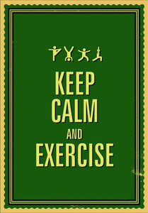 Posterhouzz Keep Calm and Exercise Fine Art Print - Quotes & Motivation ...