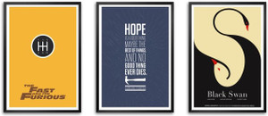 Set of Three Famous & Exciting Movie Quotes Framed Poster Paper Print ...
