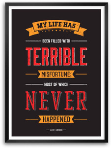 My Life Has Been Michel De Montaigne Motivational Quotes Paper Print ...