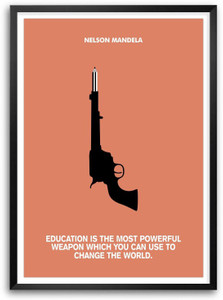 Education Change The World Nelson Mandela Quotes Framed Paper Print ...