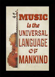 Music Is Universal Language A3 Frame Paper Print - Music posters in ...