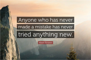 Albert Einstein 'Mistakes' Quote Poster Paper Print - Quotes ...