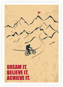 Dream It, Believe It, Achieve It Business Quotes Paper Print - Quotes ...