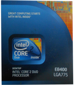 Intel Core 2 Duo E8400 3 GHz LGA 775 Socket 2 Cores 2 Threads 6 MB L2 Cache Processor - Intel ...