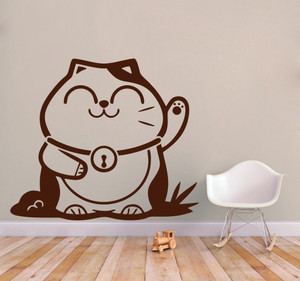 Creatick Studio 55.88 cm Maneki - Neko Cat Wall Decal Self Adhesive Sticker Price in India - Buy ...