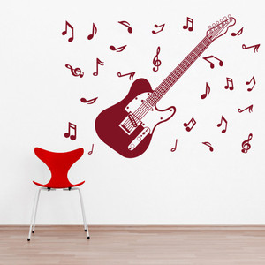 Creatick Studio 50.8 cm Guitar Stings Wall sticker Self Adhesive Sticker Price in India - Buy ...