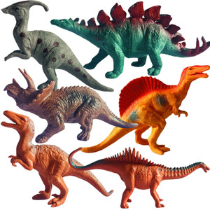 Mallexo Big Dinosaur Figure Toy Set for Kids T-rex Dinosaurs Animal Playset Toy-6PC - Big ...