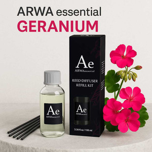 ARWA Geranium Air Freshener For Home & Enclosed Spaces- Stress Relief, Mood Enhancer Refill Reed ...