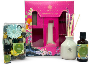 Ekam Jasmine & Freesia Aroma Oil Reed Diffuser & Potpourri Gift Set, Jasmine & Freesia Price in ...