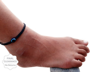jyokrish Handmade Adjustable Thread Anklet with evil eye for women |girls |Nazariya Fabric ...