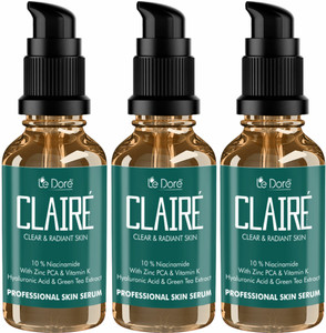 Le Dore Claire Serum with Niacinamide 10% For Acne Marks & Sebum Control (Pack Of 3) Price in ...