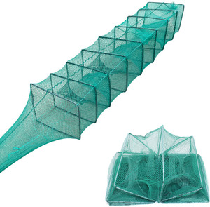 ELEPHANTBOAT 1.8m Fishing Traps Portable Folded Fishing Net Shrimp Lobster Crayfish Crab Bait ...