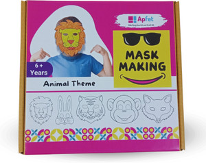 Apfet Mask Making DIY Kit for Kids, Animal Theme - Mask Making DIY Kit ...
