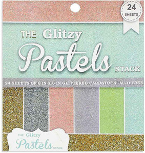 ITSY Bitsy The Glitzy Pastels Stack - 6X6 inch, 24 Sheets - The Glitzy Pastels Stack - 6X6 inch ...
