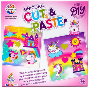 My Genie Box Unicorn Cut & Paste Art & Craft DIY Kit - Unicorn Cut ...