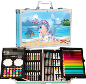 Flipkart.com | KARP 145 Pcs Mer-Maid Art Drawing and Painting Set | Ideal Gift For Children ...
