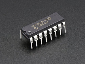 Adafruit MCP3008 8 Channel Analog to Digital Converter with SPI Interface Audio Interface Price ...