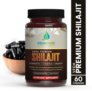 Vedapure Premium Shilajit with Akarkara & Ashwagandha Extract | For Strength & Stamina | Price ...