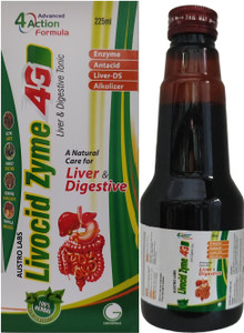 Austro Labs LIVOCID ZYME 4G AYURVEDIC LIVER & DIGESTIVE TONIC WITH ENZYME,ANTACID,ALKALIZER ...