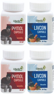 UJWALA AYURVEDASHRAM Pymol+Livcon Capsule, Relieve in bleeding, Hemorrhoids, Piles, Fissure ...