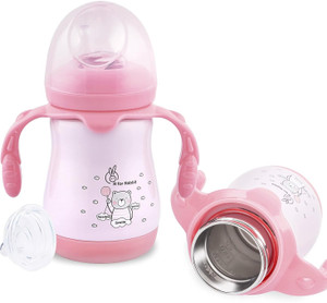 R for Rabbit Steebo Teddy SS Feeding Bottle 210 ML Feeding Bottle Pink - 210 ml - Stainless ...