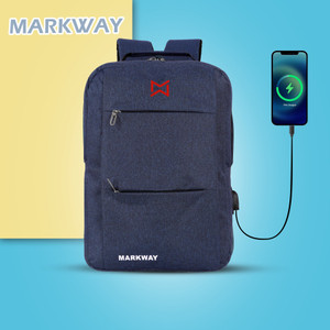 markway Elite 16 Inch Laptop Backpack with USB Charging Bag for Men 35 L Laptop Backpack NAVY ...