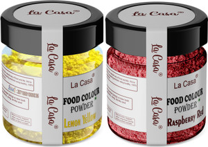 La Casa Food Color Powder Combo - | Lemon Yellow & Raspberry Red | Icing Price in India - Buy La ...