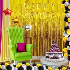 Flipkart.com | acril Solid Happy Birthday Gold Foil Letters with 30 ...