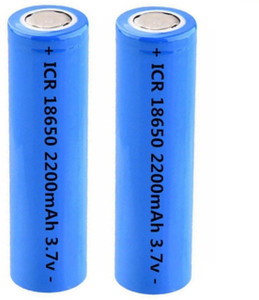 Ekavir 18650 cell 3.7V, 2200mAh Li-ion Rechargeable 2 Pcs Battery - Ekavir : Flipkart.com