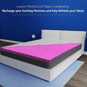 Livpure Smart Mattress Topper Grid Memory 3 Pressure Zones 2 Inch