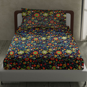 LABHAM 140 TC Cotton Single Floral Flat Bedsheet - Buy LABHAM 140 TC Cotton Single Floral Flat ...