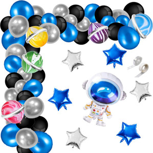 FLICK IN Space Theme Birthday Decoration Astronaut Planet Balloons ...