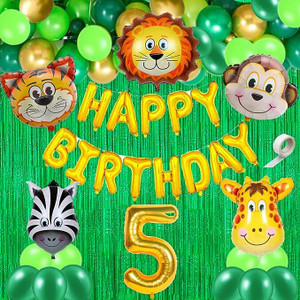 Flipkart.com | groovy dudz Solid Jungle Theme Birthday Decorations For ...