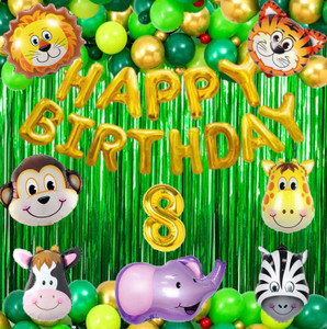 PartyJewels Jungle Theme Birthday Decoration Items or Kit For Eighth ...